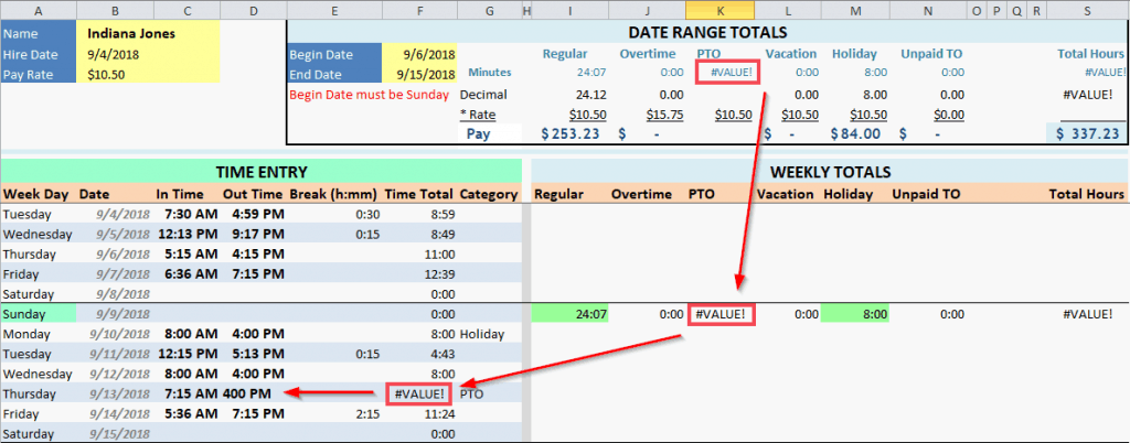 Excel Timesheet Documentation | Help & How To's | Instructions & Videos