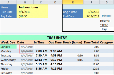 Excel Timesheet Documentation | Help & How To's | Instructions & Videos