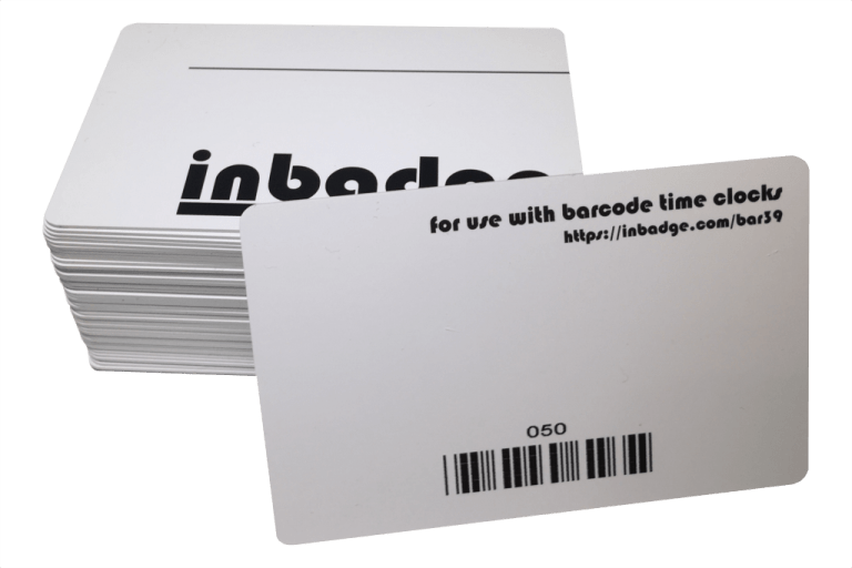 inbadge Time Card & Clock Services | $1.50 Time Card Badges