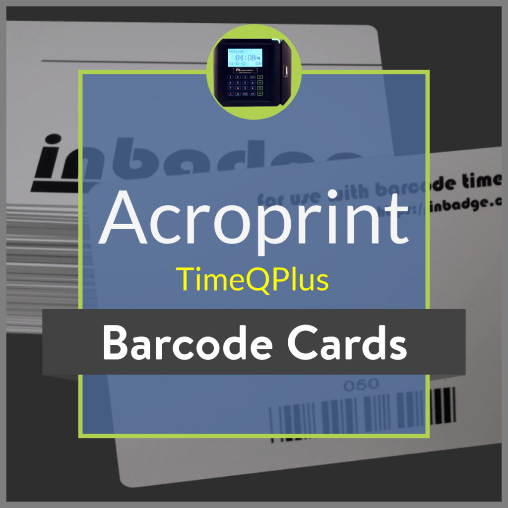 $1.50 Per Barcode Badge | TimeQPlus Acroprint Cards | Ranges: 001-150