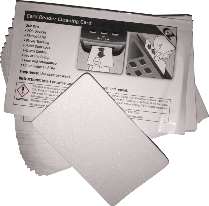 Pre-Saturated Cleaning Cards | $1.50 Per Card | Time Clock Readers