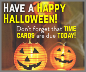 31 Time Card Reminders For Halloween - inbadge, llc - Card Services