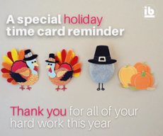 15 Thanksgiving Themed Timesheet Reminders - inbadge, llc - Card Services