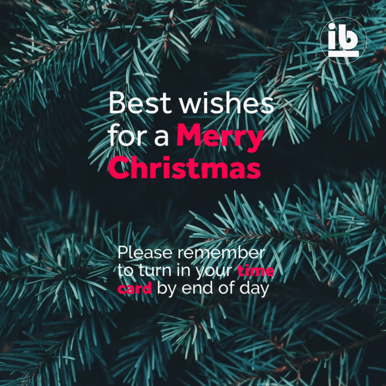 Christmas Themed Timesheet Reminders