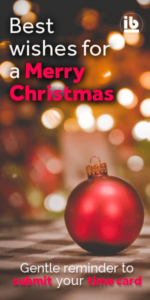 Christmas Themed Timesheet Reminders