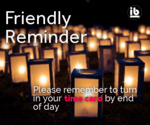 Christmas Themed Timesheet Reminders