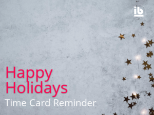 Christmas Themed Timesheet Reminders