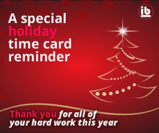 Christmas Themed Timesheet Reminders