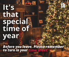 Christmas Themed Timesheet Reminders