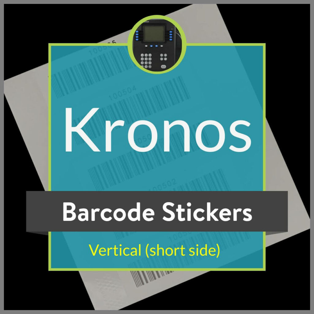 $0.50 Short Kronos Barcode Stickers | Intouch 9100 and 4500
