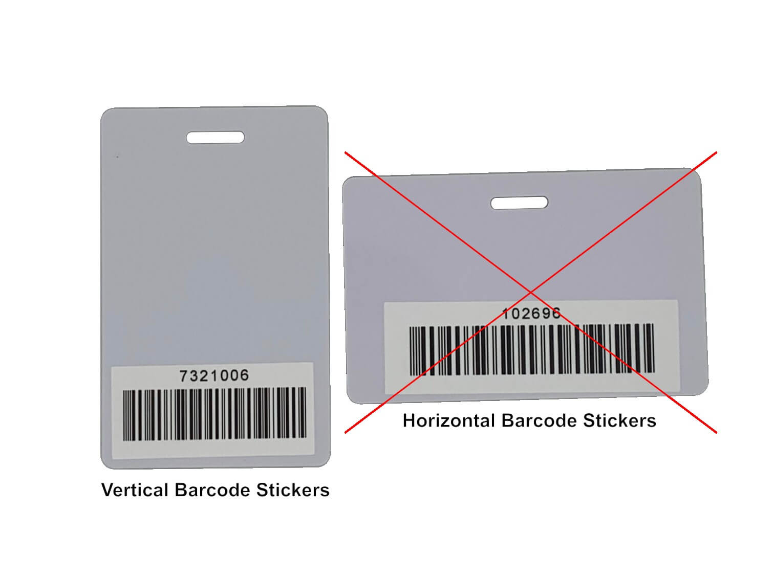 $0.50 Short Kronos Barcode Stickers | Intouch 9100 and 4500